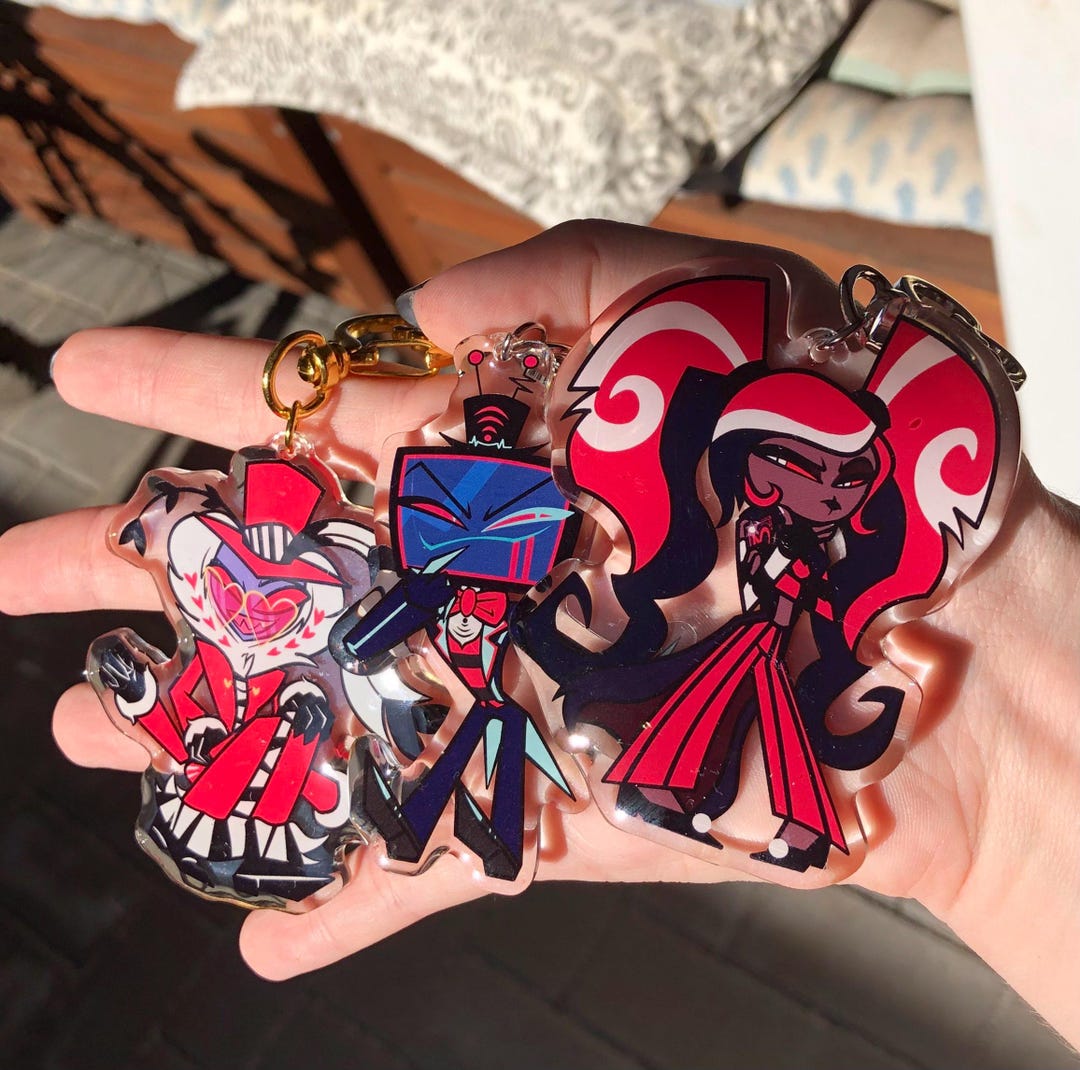 Hazbin Hotel Double Sided Epoxy Keychains, the Vees - Etsy