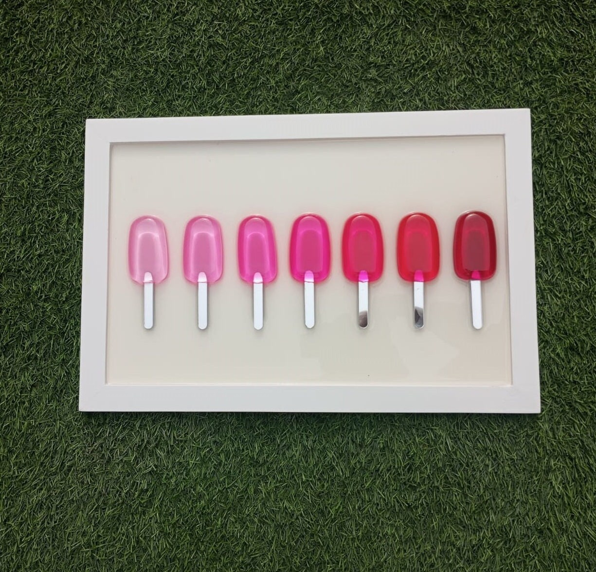 Epoxy Popsicles , Custom Pink Pop Art , Epoxy Ice Cream Sticks , House ...