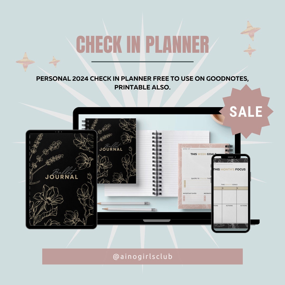 CHECK IN PLANNER , Goodnotes, Digital Planner , Mental Health ...