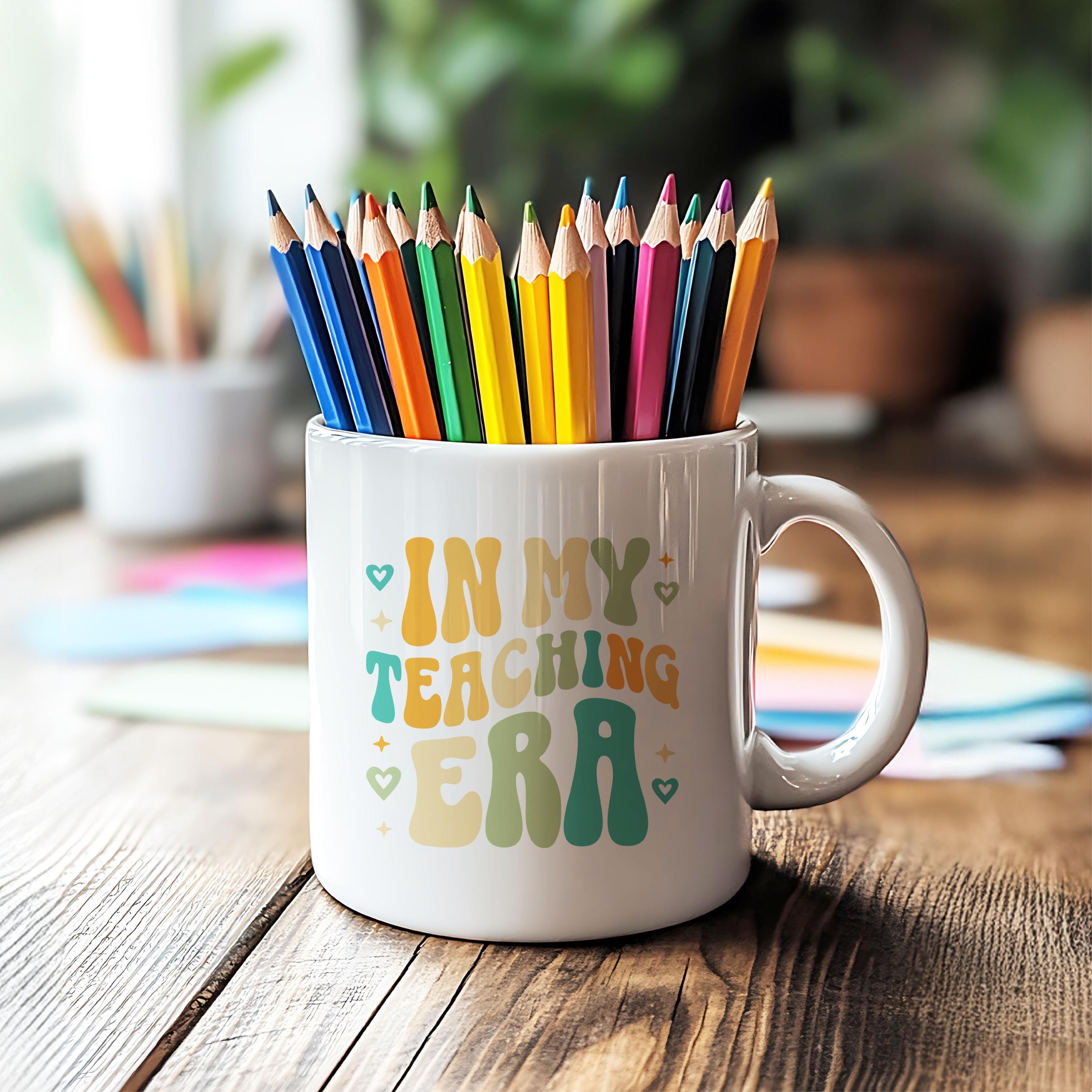 Retro Teacher Mug, in My Teaching Era Gift, Groovy Classroom Decor ...