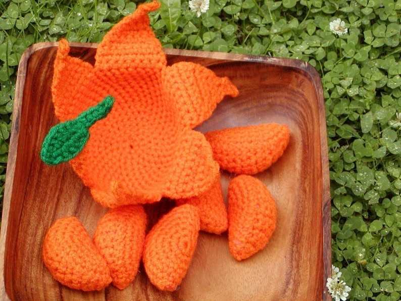 Crocheted Peelable Orange Amigurumi---pdf--pattern - Etsy