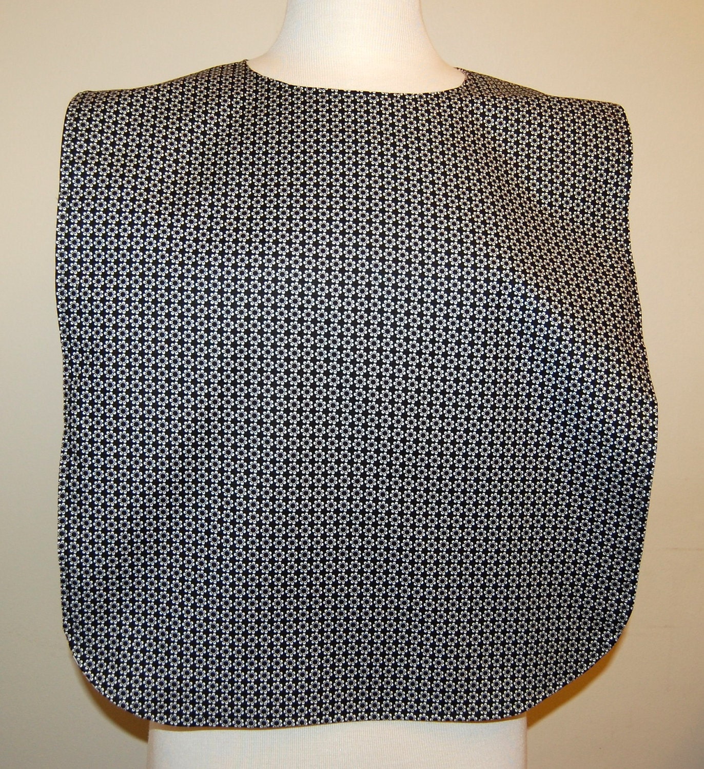 Adult Rib Bib/clothing Protector/make-up Bib, Long Length: White and ...