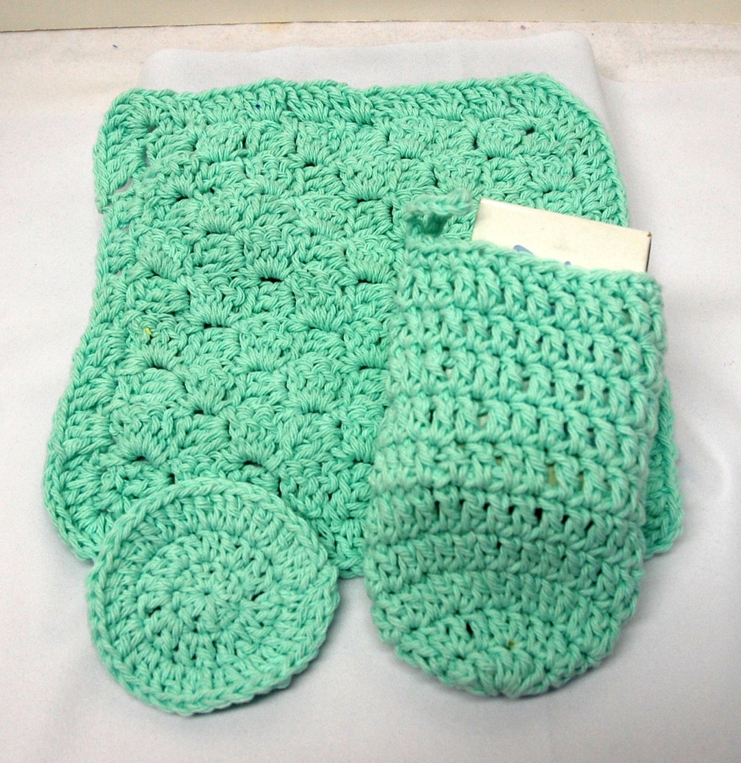Deluxe Spa Set Wash Cloth Soap Sack/soap Saver Facial - Etsy