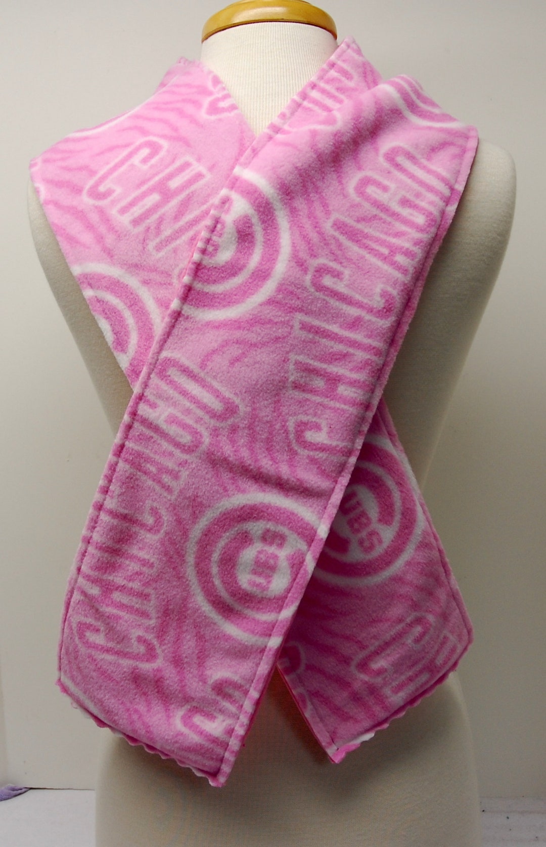 MLB Chicago Cubs Pink Anti-pill Fleece Scarf - Double Thick - Free U.S ...