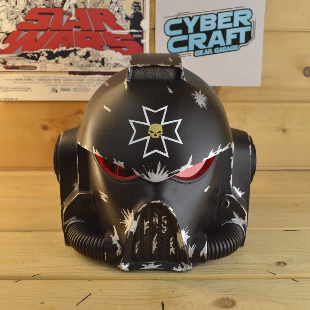 Space Marine Schwarze Templars Warhammer Helm Tragbar Mk VII Space ...