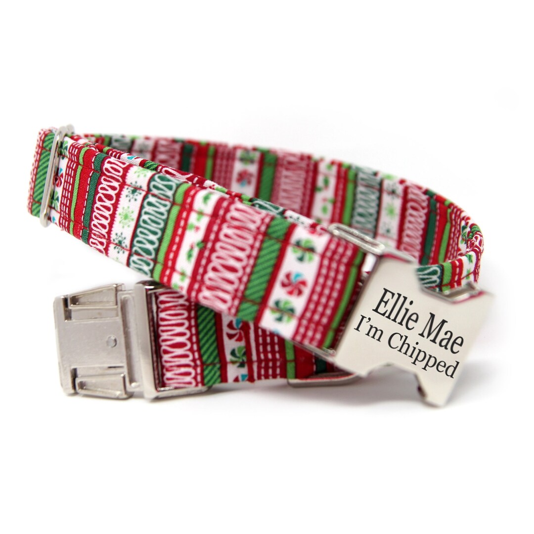 Holiday Dog Collar Christmas Dog Collar Personalized Christmas Collar ...