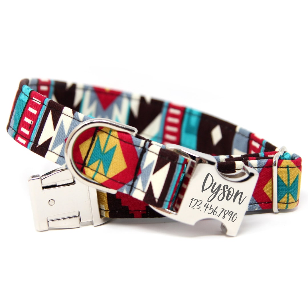 Tribal Dog Collar Southwestern Collar Personalized Dog Collar Boy Dog ...
