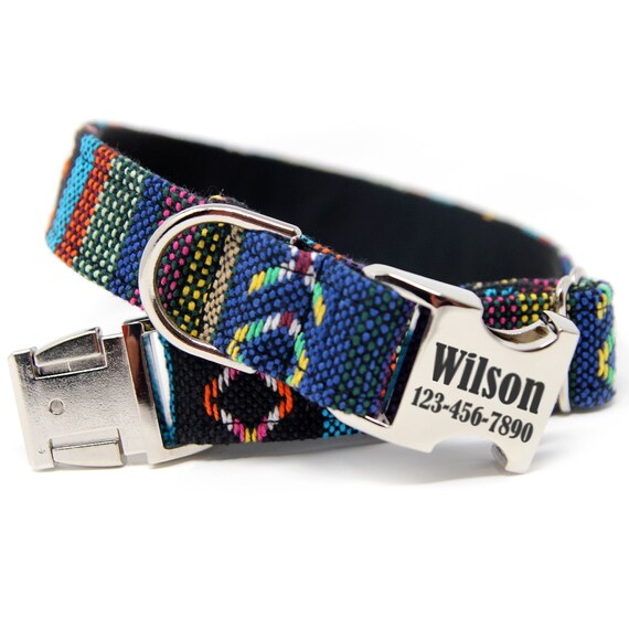 Personalized Collar Tribal Dog Collar Aztec Dog Collar - Etsy