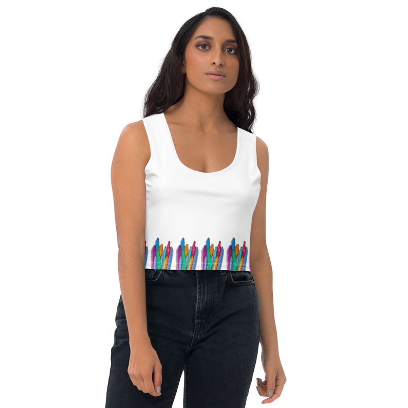 Band Crop Top watercolor Crayons - Etsy
