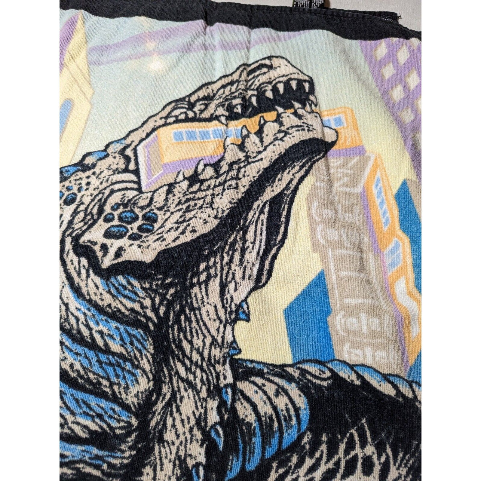 Rare Vintage Godzilla 1998 Movie Beach Bath Full Color Promotion Towel ...