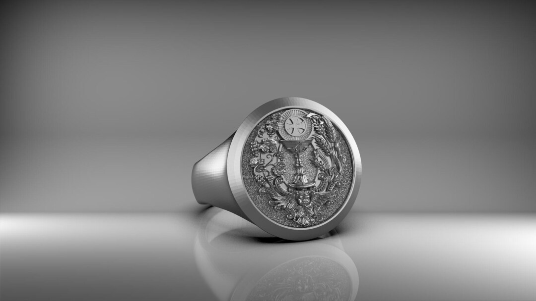 Saint Joseph Signet Ring, Sterling Silver St. Joseph Ring, Christian ...