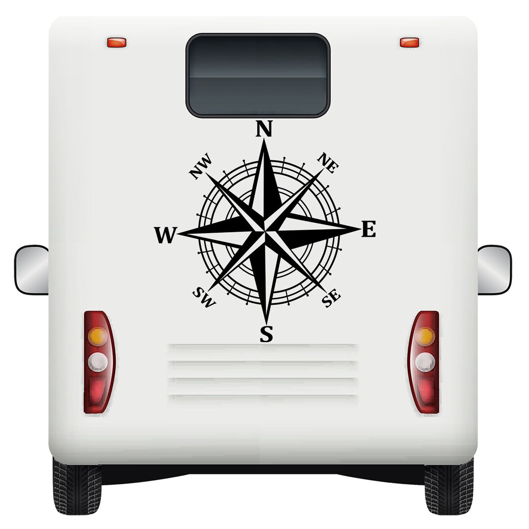 Wind Rose Compass Car Sticker: Adventure Camper Van Vinyl Decal - Etsy