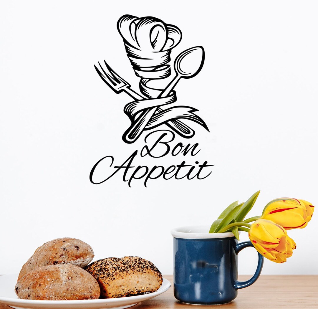 Bon Appetit Vinyl Wall Decal: Kitchen Dining Room Decor - Etsy