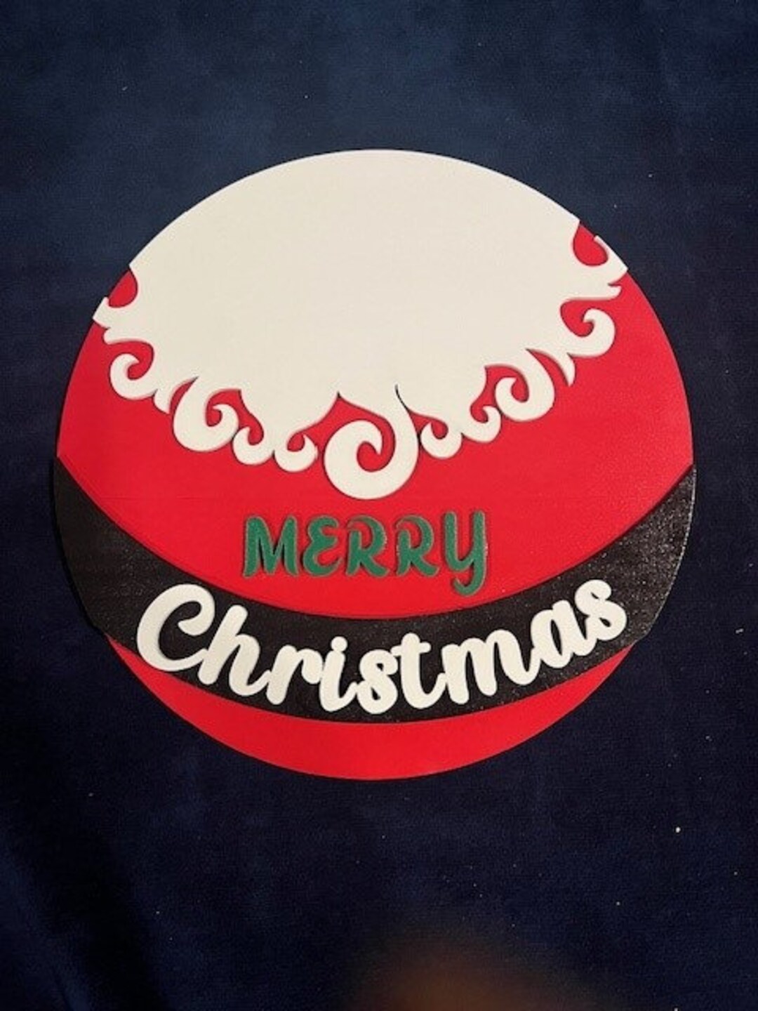 12" Santa Round Wall Decor - Etsy