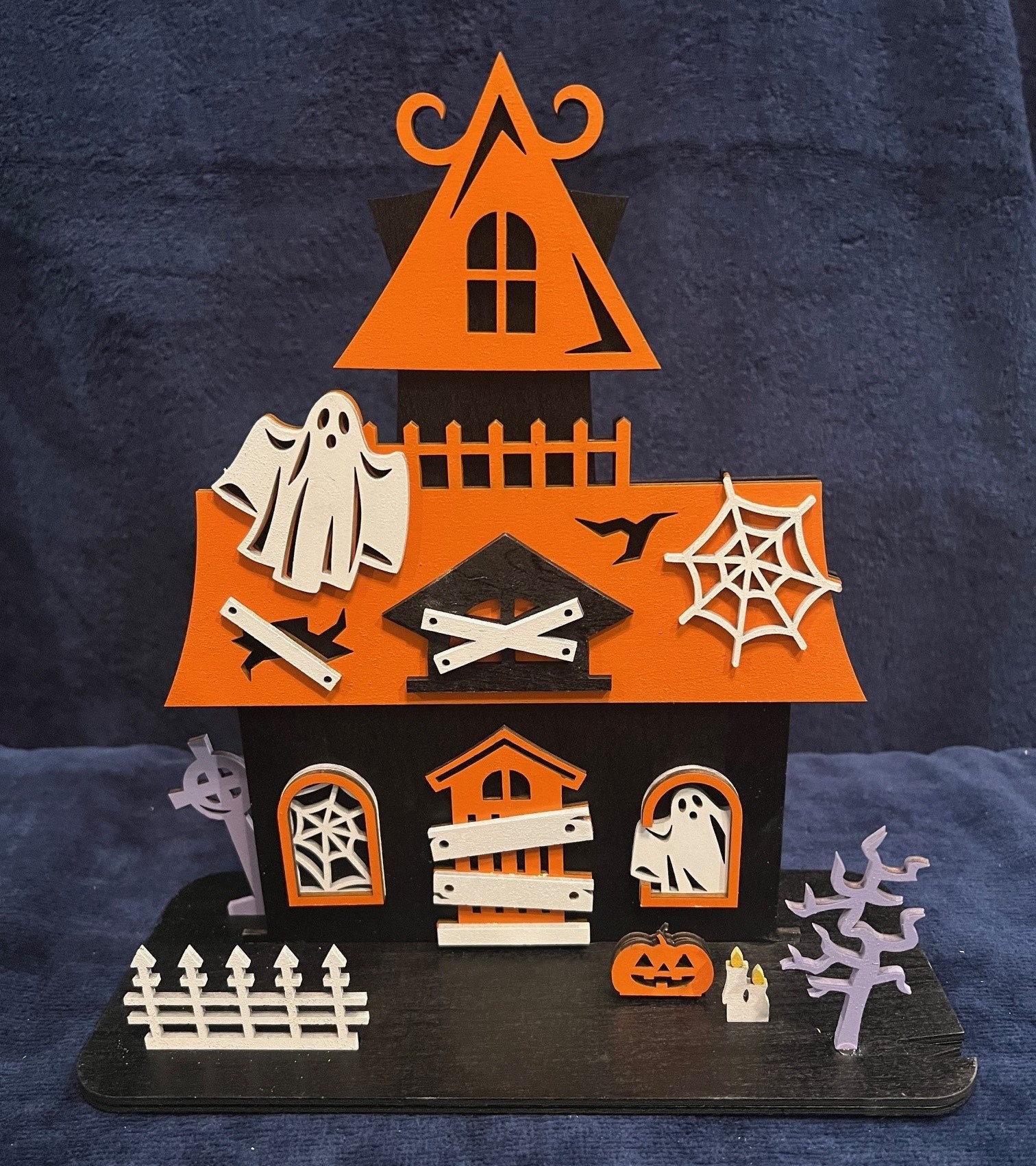 Halloween Colorful Haunted House #4 - Etsy