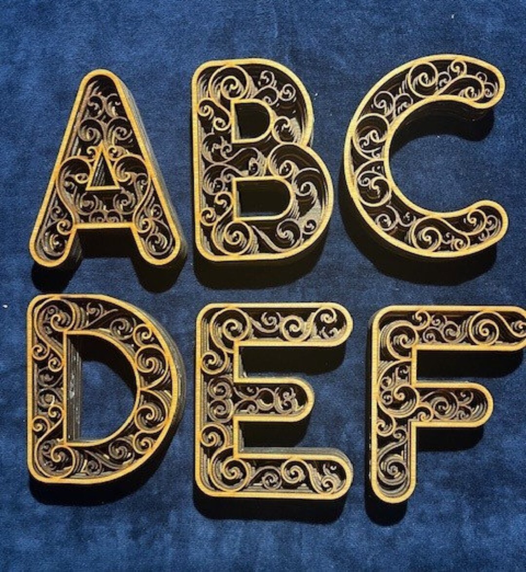 A-Z 6 Layered Alphabet Individual Letters Sold Separately - Etsy