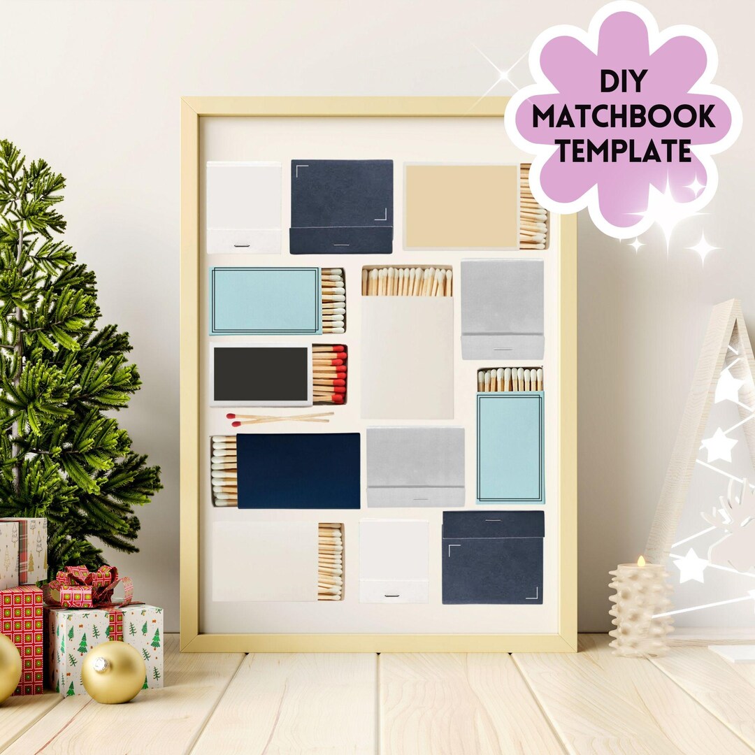 Matchbook Poster Template, Blank Matchbook Template, Blank Matchbook ...