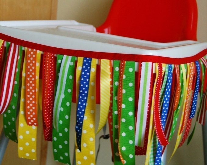 Bright Ribbon High Chair Banner - Etsy