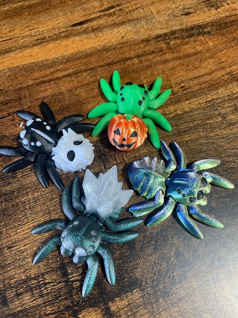Mystery Jumping Spider Pack |articulated | Flexible | Cinderwing | PLA+ ...