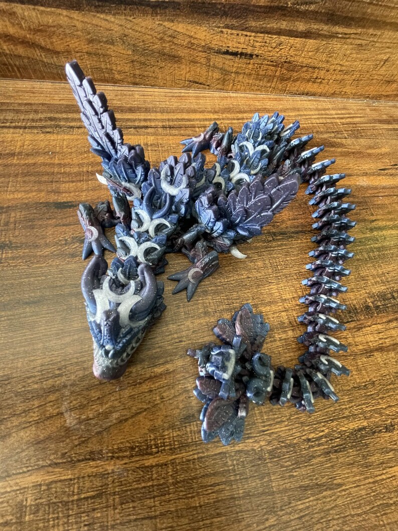 Articulated Flexible Lunar Dragon Cinderwing PLA Plastic Filament 3D ...