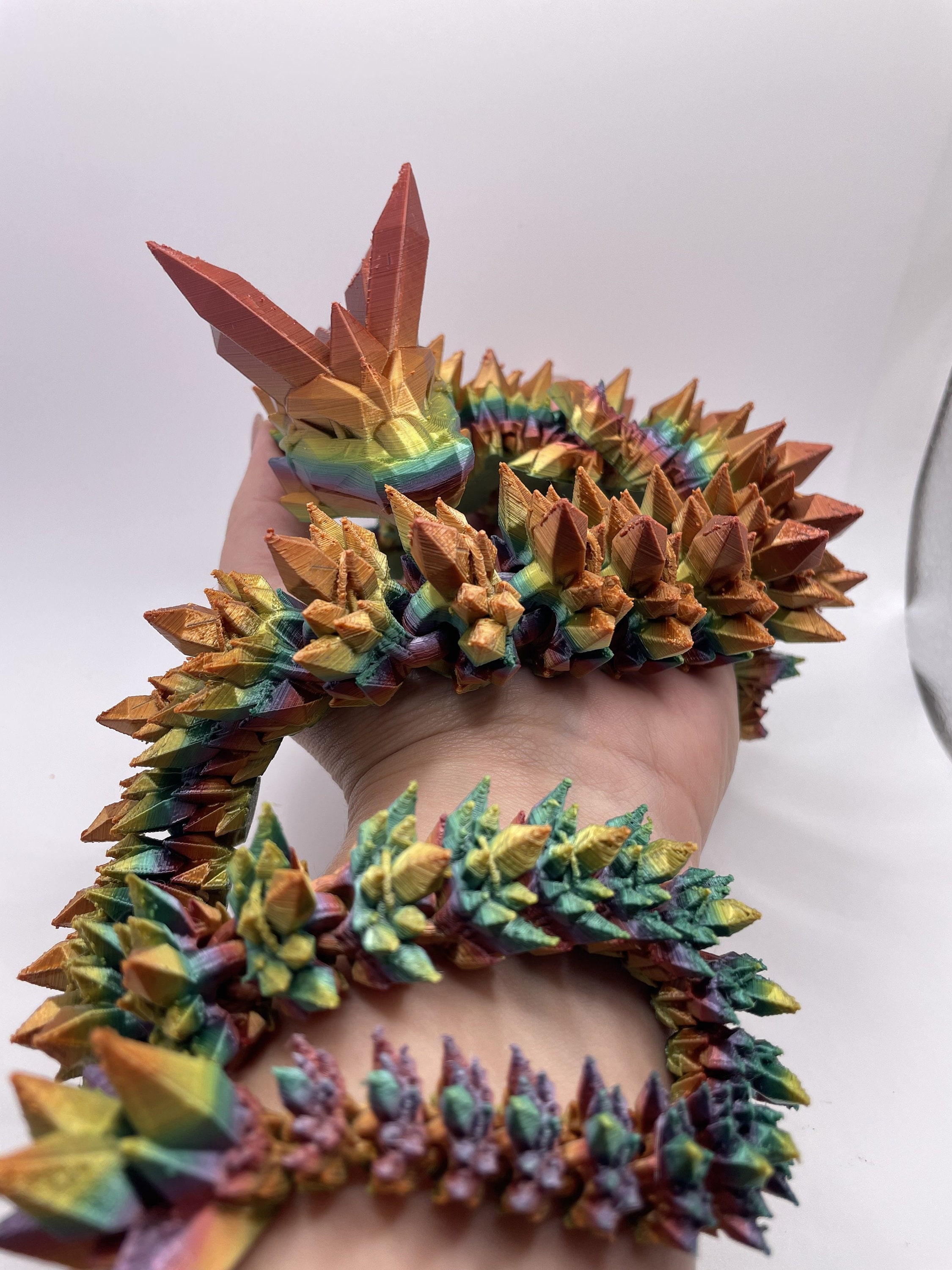 Articulated | Flexible | Crystal Dragon | Cinderwing | PLA+ Plastic ...