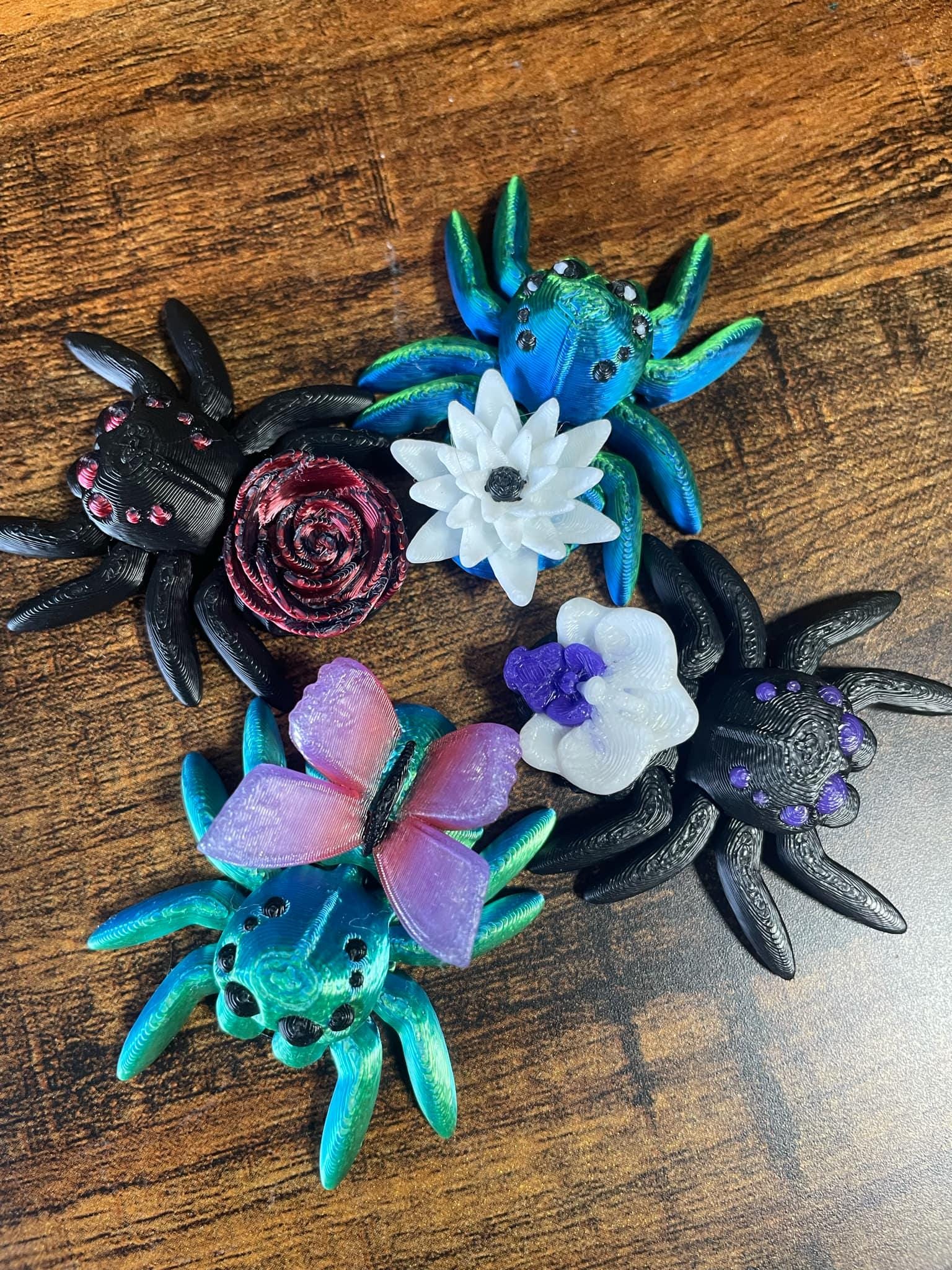 Mystery Jumping Spider Pack |articulated | Flexible | Cinderwing | PLA+ ...