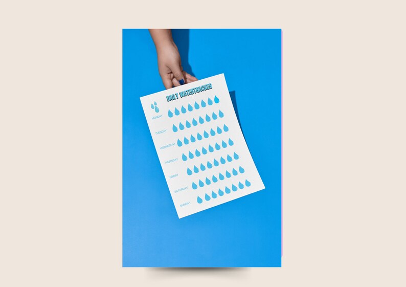 Hydration Tracker Printable. Daily Water Intake Tracker, Weekly Water ...