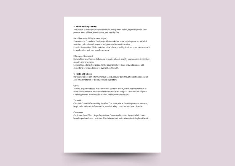 Heart-healthy Food List | Printable Guide for Better Cardiovascular ...