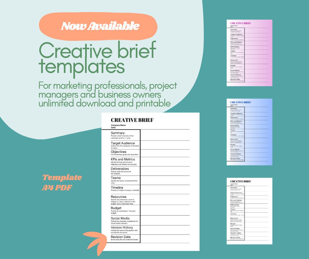 Creative Brief Templates for Marketing Professionals, Project Managers ...