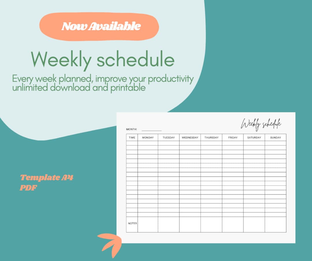 Printable Weekly Planner PDF Organize Your Week, Boost Productivity ...
