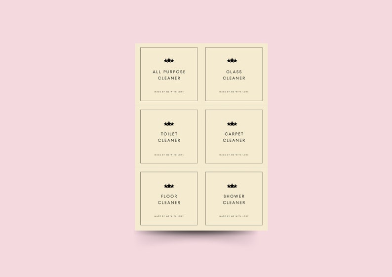 Cleaning Labels, Sustainable, Printable. Organize Your DIY Cleaners ...