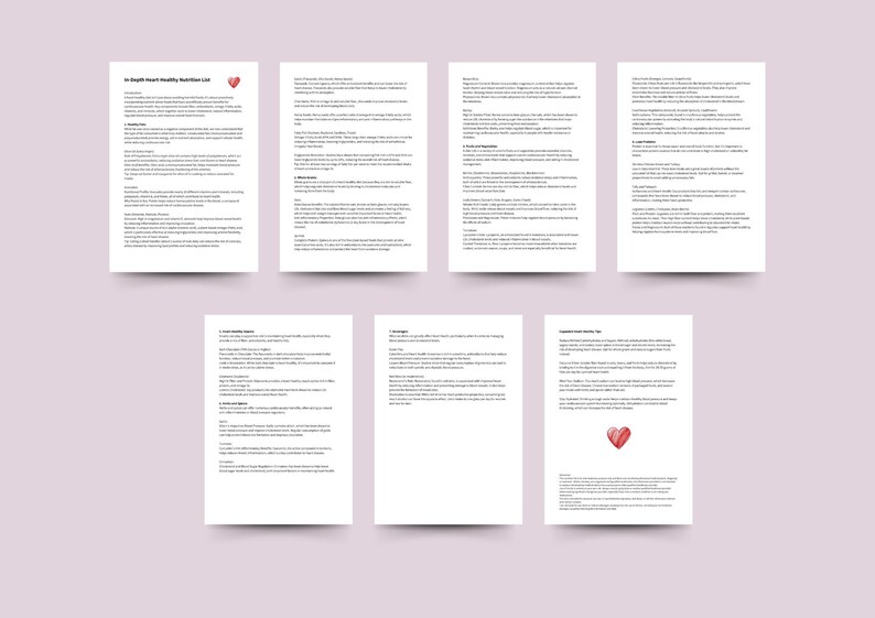 Heart-healthy Food List | Printable Guide for Better Cardiovascular ...