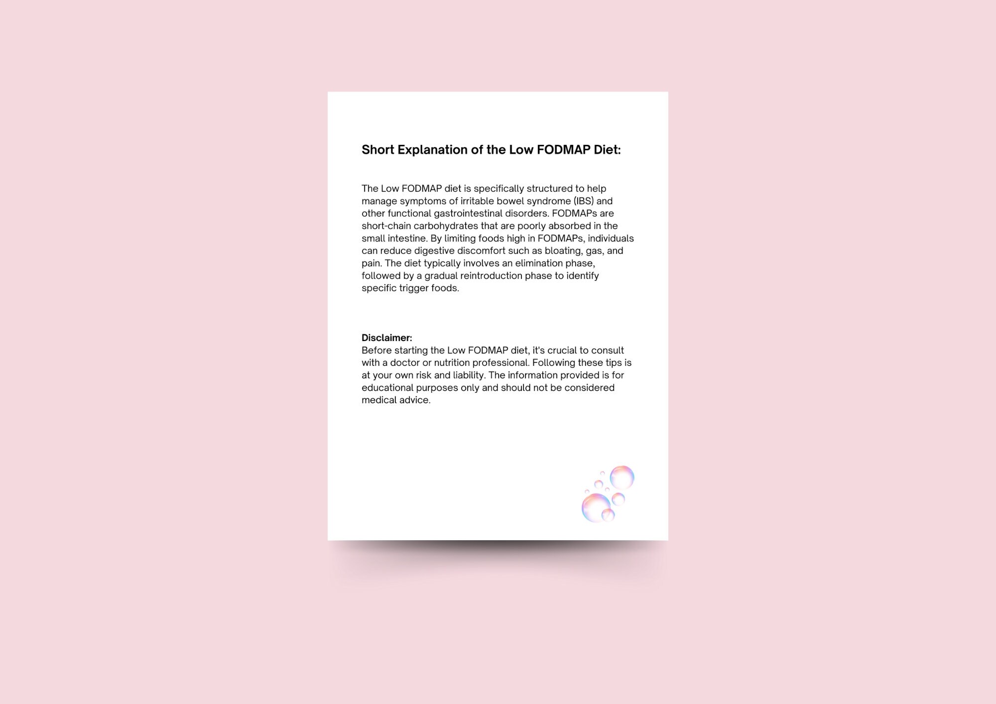 Comprehensive Fodmap Food List. PDF, A4, US Letter, Unlimited Print ...