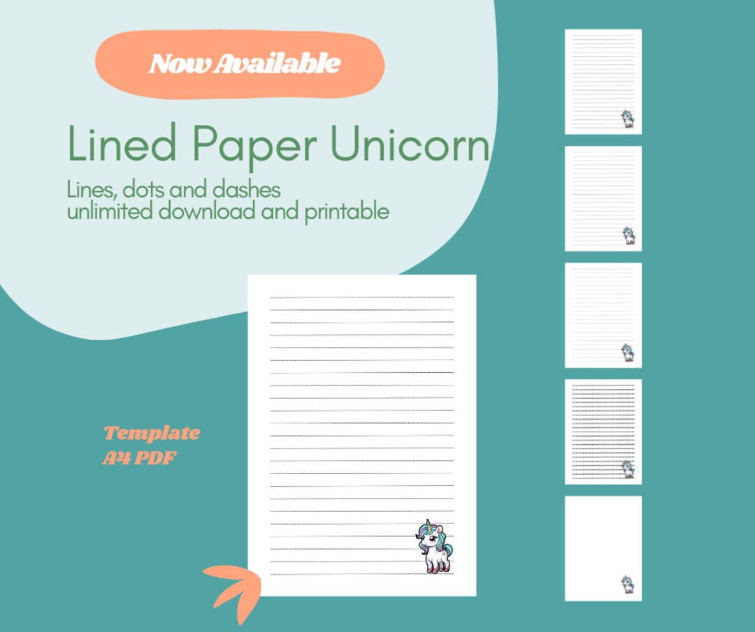 Lined Paper, Instantly Download & Print Unlimited A4 Sheets With Lines ...