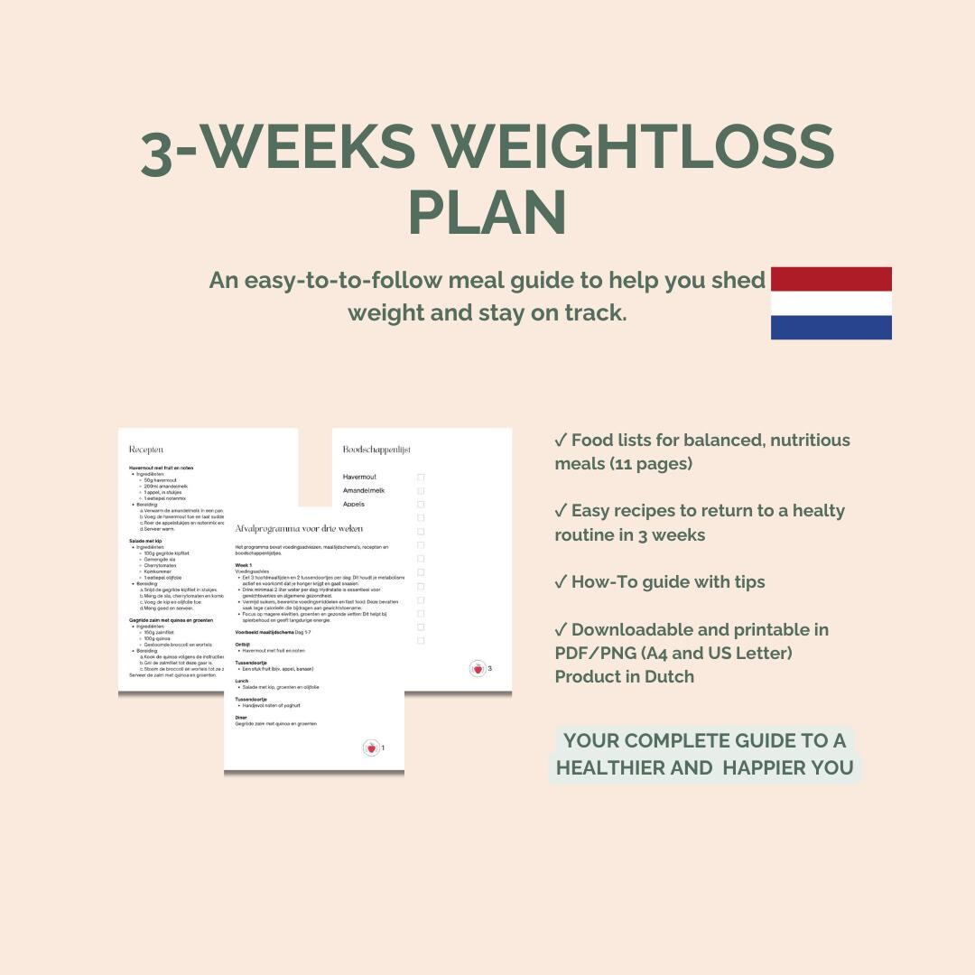 3-week Weight Loss Plan: Meal Guide, Recipes, Shopping Lists ...