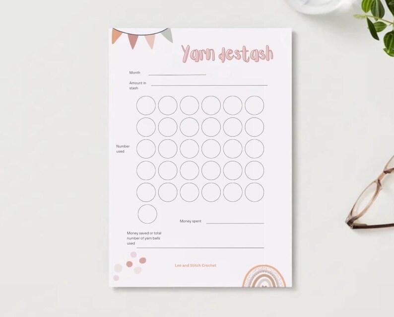 Yarn Destash Template - Etsy Ireland
