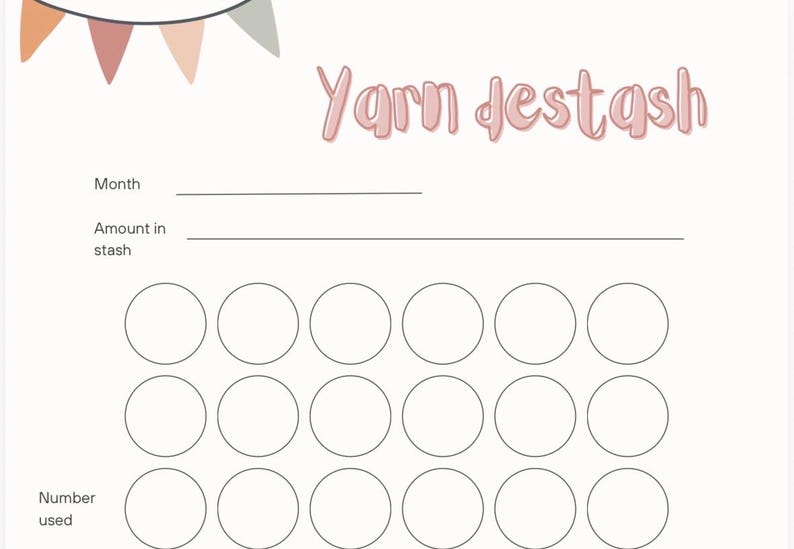 Yarn Destash Template - Etsy Ireland