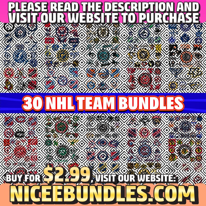 All 30 NHL Team Big Bundles Svg, ALL NHL Logo Svg, NHL Svg, NHL Svg ...
