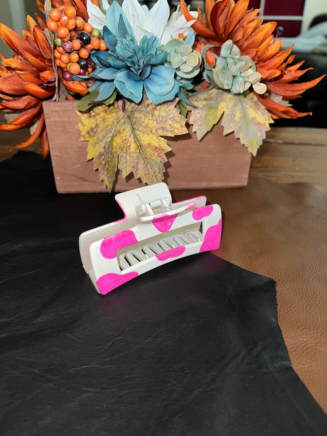 Cow Print Claw Clip - Etsy