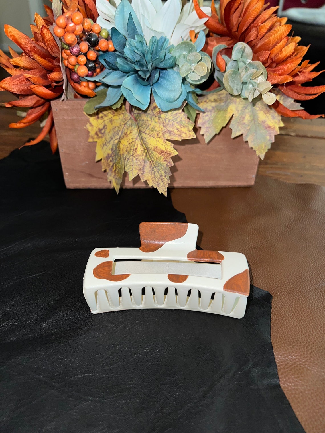 Cow Print Claw Clip - Etsy