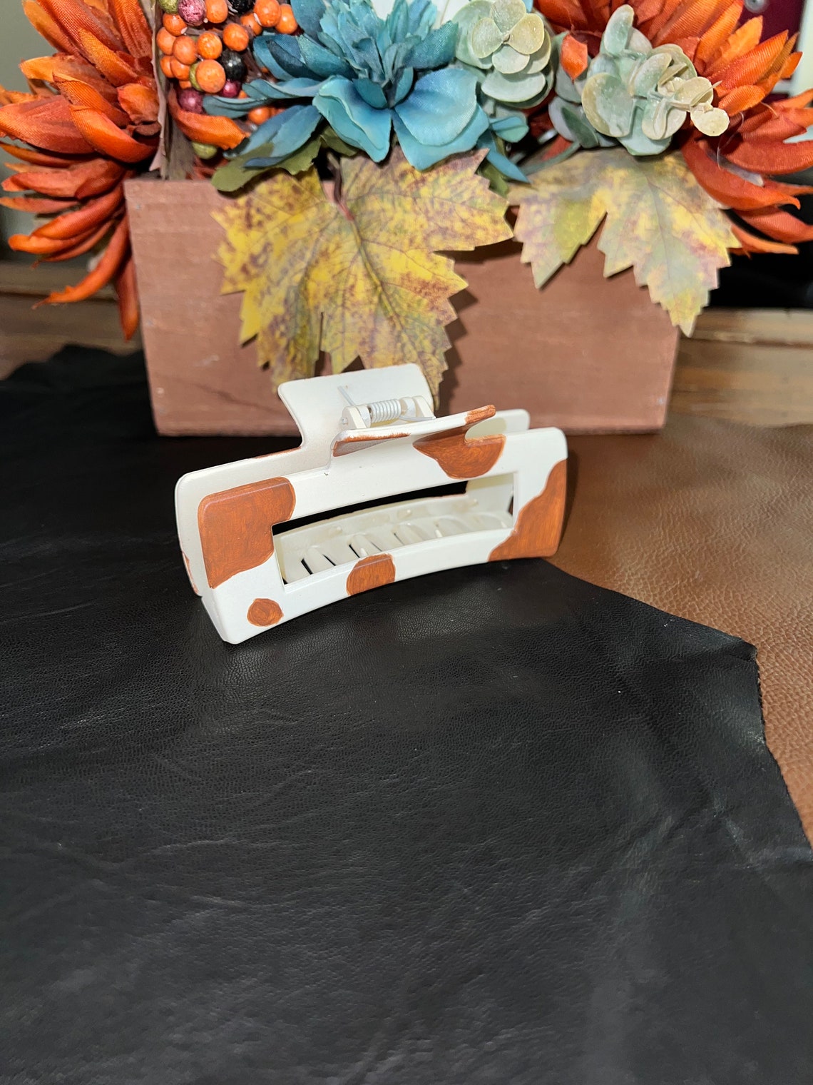 Cow Print Claw Clip - Etsy