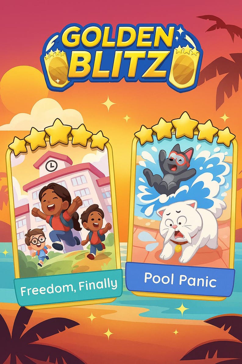 Monopoly Go Golden Blitz | Freedom, Finally & Pool Panic | 5-star Mogo ...