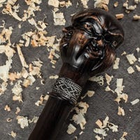 Ram Head Handmade Wooden Canes Cane Stick Hand Support Handle Walking ...