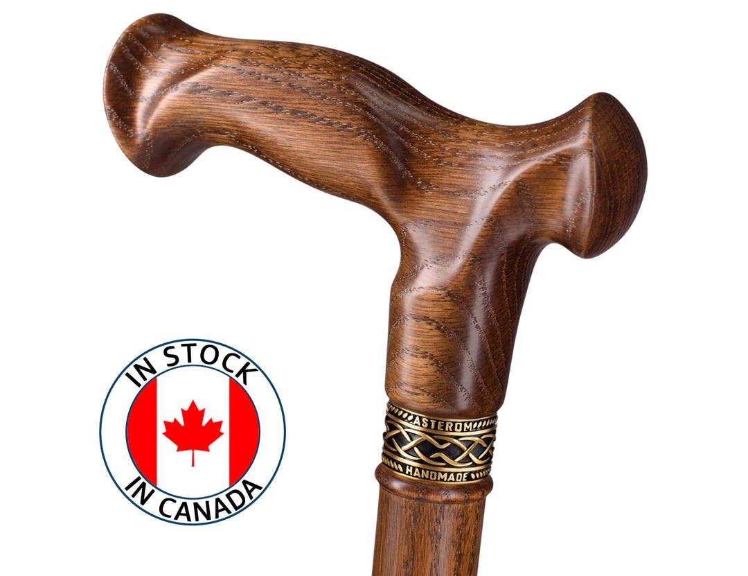 Handmade Walking Cane - Ergonomic Wooden Cane, Walking Canes for Men ...