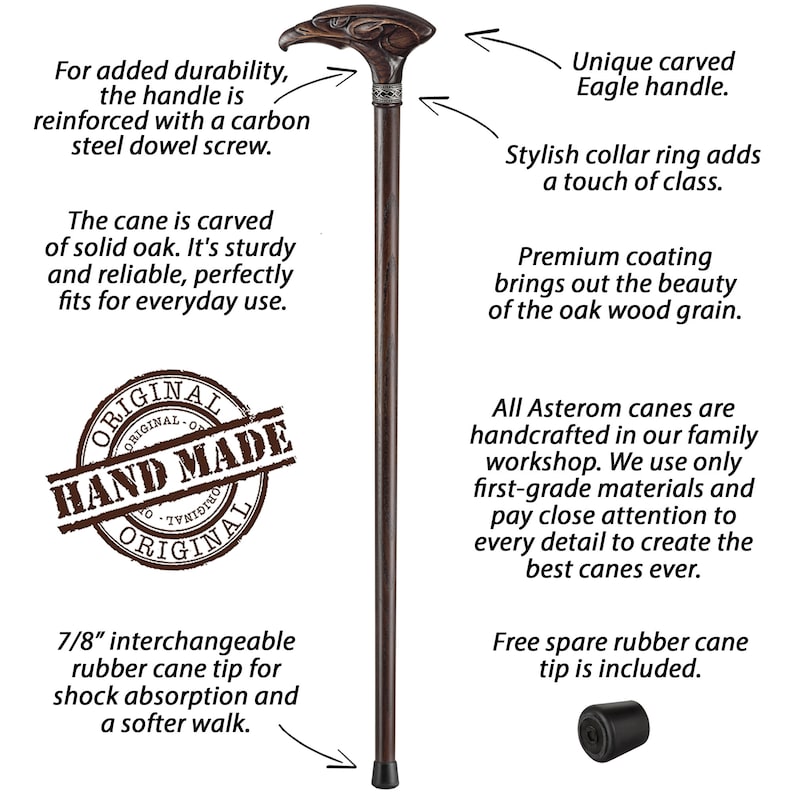 Custom Walking Cane Eagle Cane, Cane for Men, Cane for Women Handmade ...