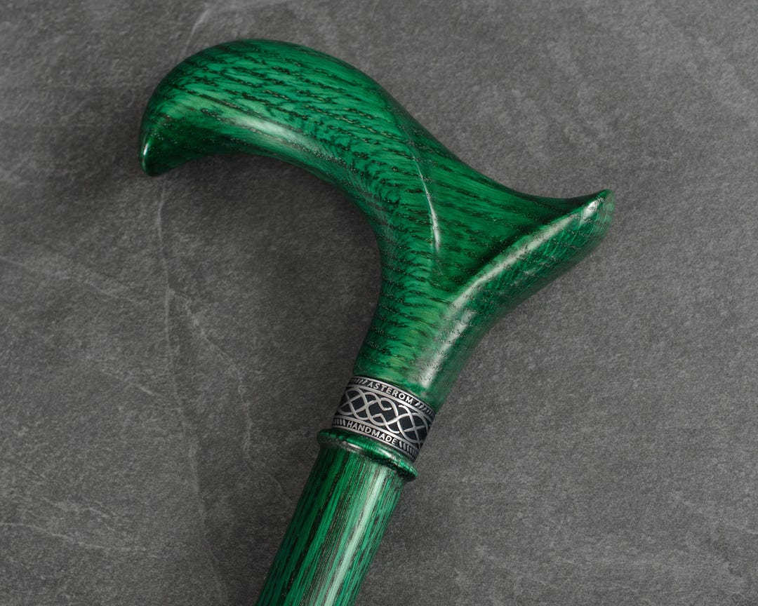 Irish Green Walking Cane - Handcrafted Wooden Cane - Custom Cane for ...