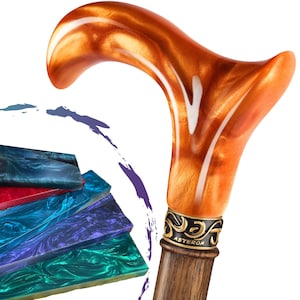 Epoxy Wooden Cane - Custom Walking Cane for Men - Handcrafted Walking ...
