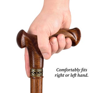 Handmade Walking Cane - Ergonomic Wooden Cane, Walking Canes for Men ...