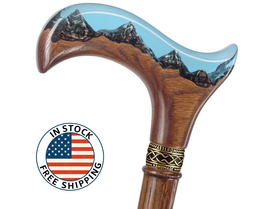 Luxury Walking Cane Epoxy Wooden Cane, Walking Canes for Men, Cane for ...