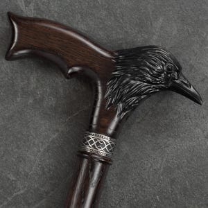 Custom Raven Walking Cane - Handmade Cane for Men and Women, Gothic ...